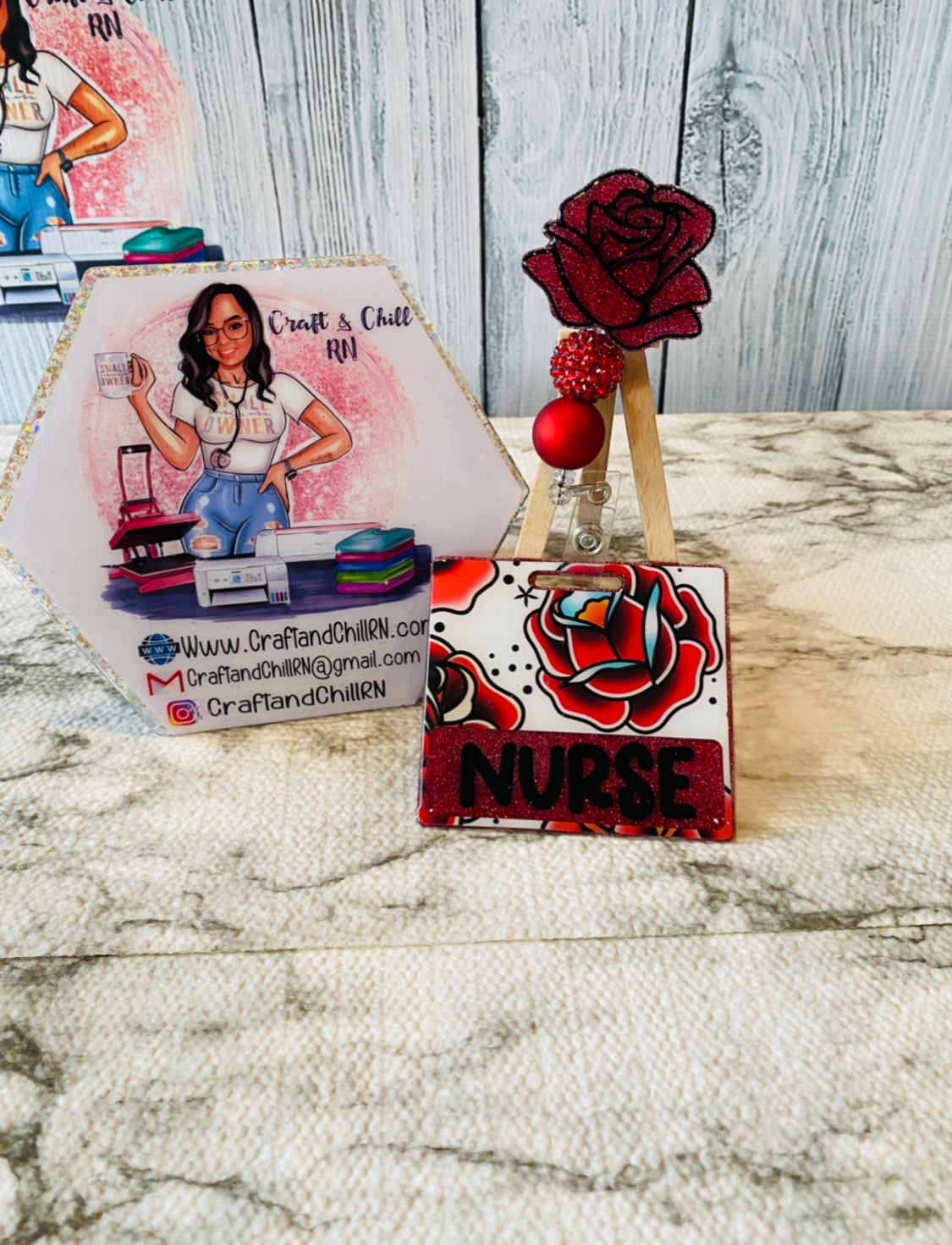 Rose Badge Set – Craft and Chill RN